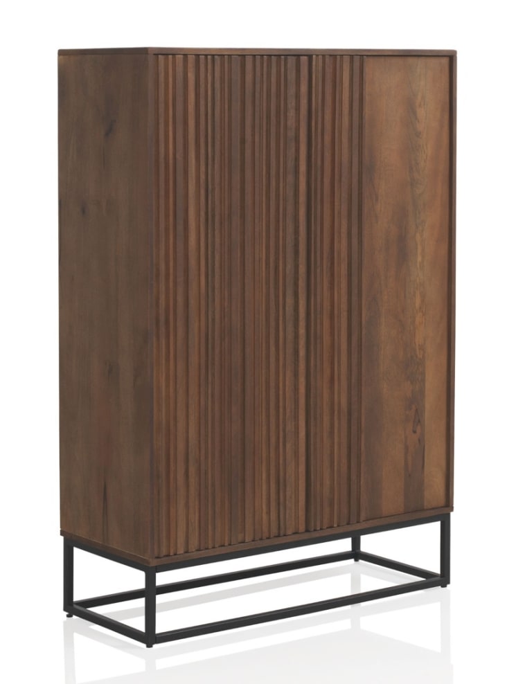Hohes Sideboard aus massivem Mangoholz und Metallfuß | Maisons du Monde