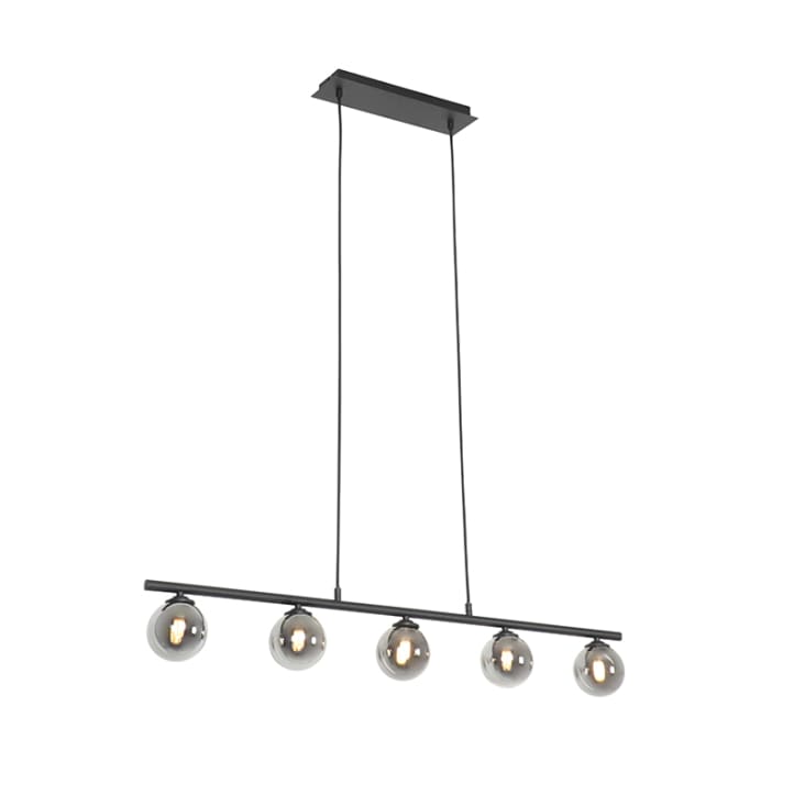 Lámpara colgante vidrio negro 100 x 10 x 160 (cm) Athens | Maisons du Monde