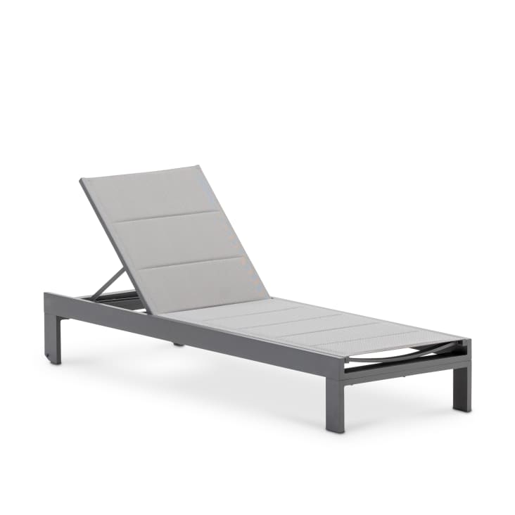 Pack 2 lettini da giardino in alluminio antracite Long beach | Maisons ...