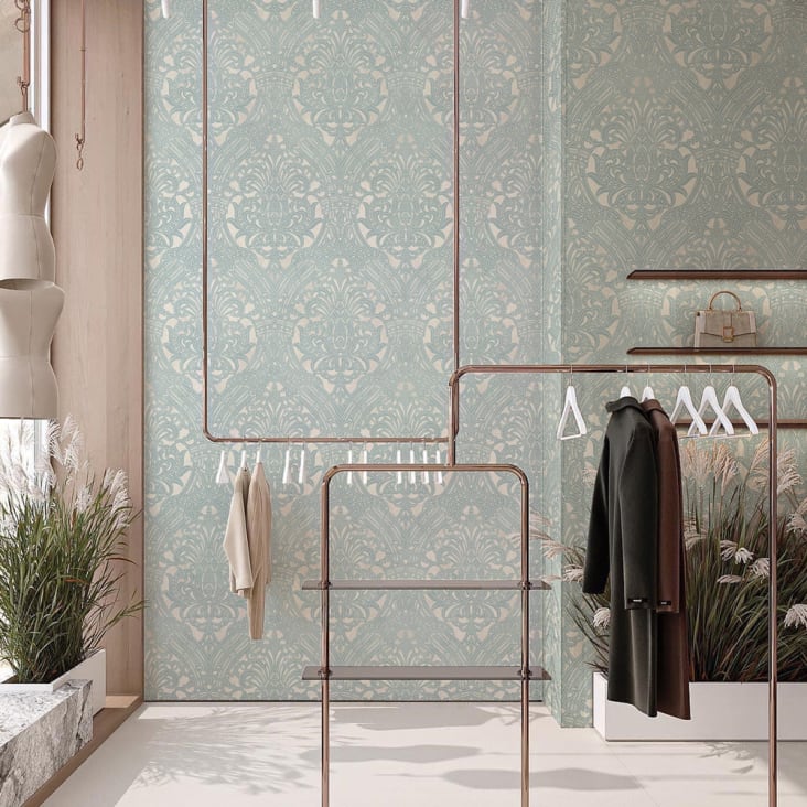 Carta da parati TNT Goffrata Stile pastello Polvere 300x300 cm ...