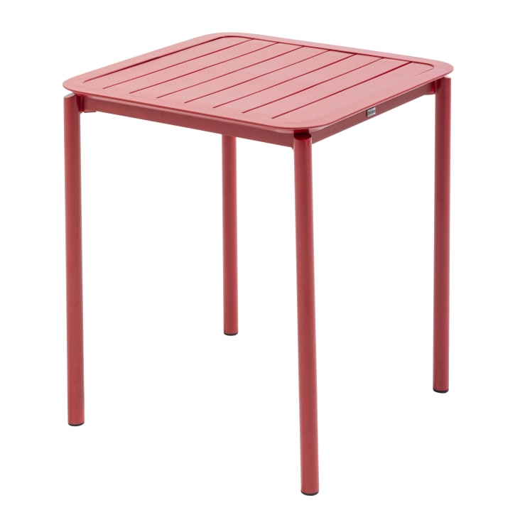 Table carrée de terrasse (70x70cm) rouge foncé Almada | Maisons du Monde