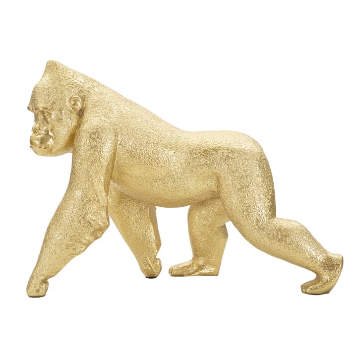 Statue de gorille en résine dorée 29,7x11,5x21,8 cm Animali | Maisons ...