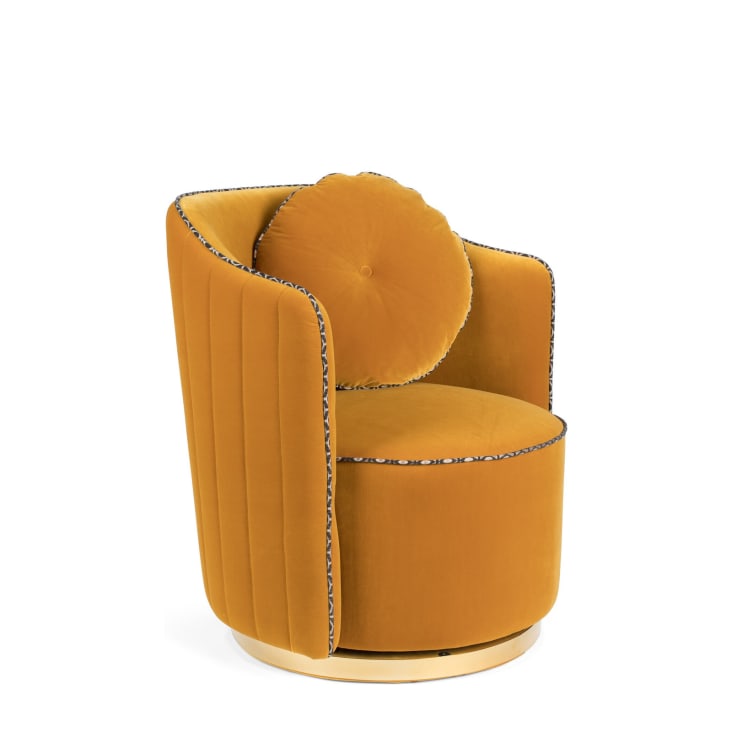 Poltrona in velluto ocra Sassy | Maisons du Monde