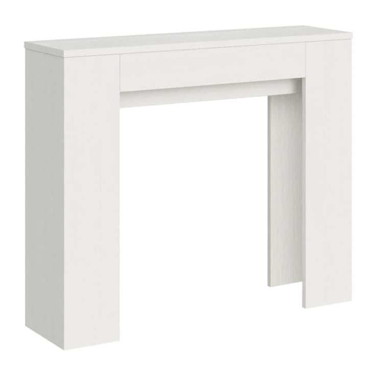 Console extensible 90x25/181 cm effet bois frêne blanc Slick | Maisons ...