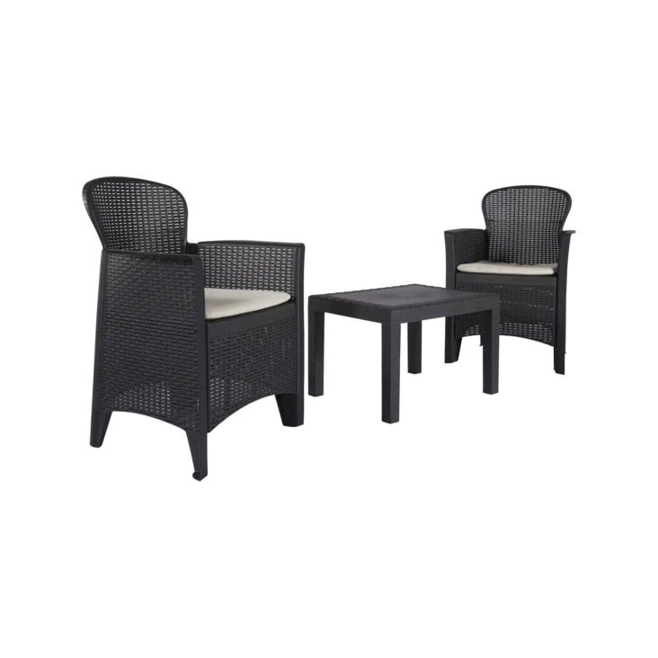 Set salon d’extérieur anthracite 59x57 cm Dzucco | Maisons du Monde