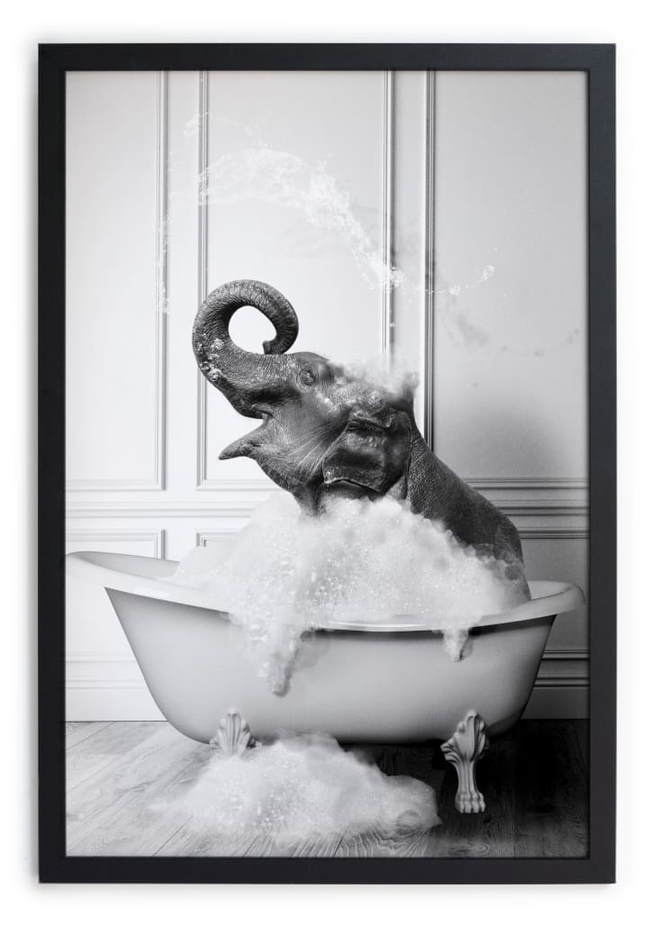Tableau avec cadre noir 40x30 Bain d'Éléphant Moldura negra | Maisons ...