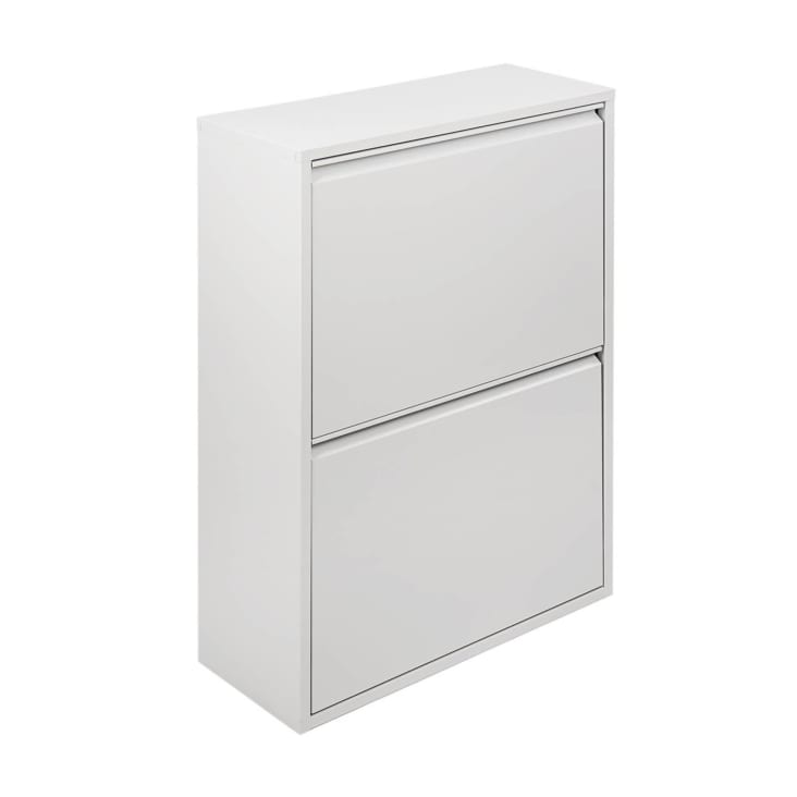 Poubelle en metal blanc 65x25 cm Anella | Maisons du Monde