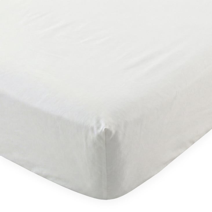 Drap-housse 100% Coton Blanc 60x120x14 cm (Berceau) Basic | Maisons du ...