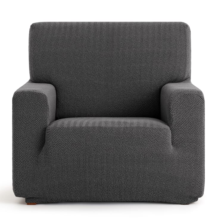 Funda de sillón bielástica gris oscuro 80 - 130 cm Eysa | Maisons du Monde