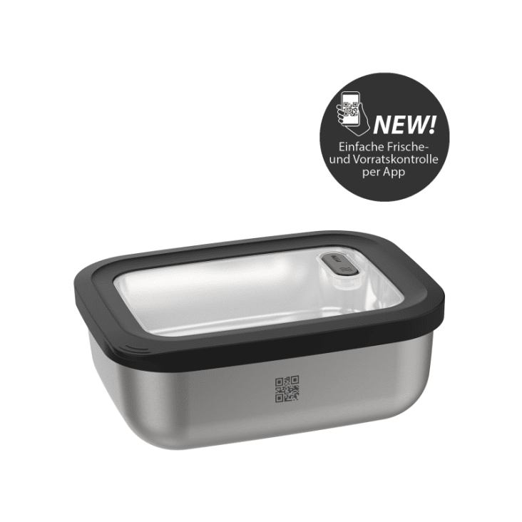 Boite de conservation rectangulaire 260 cl argent en inox H9.2 Provido ...