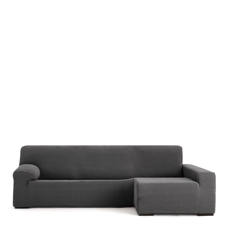 Funda de sofá chaise longue derecha gris oscuro 250 - 360 cm Eysa ...