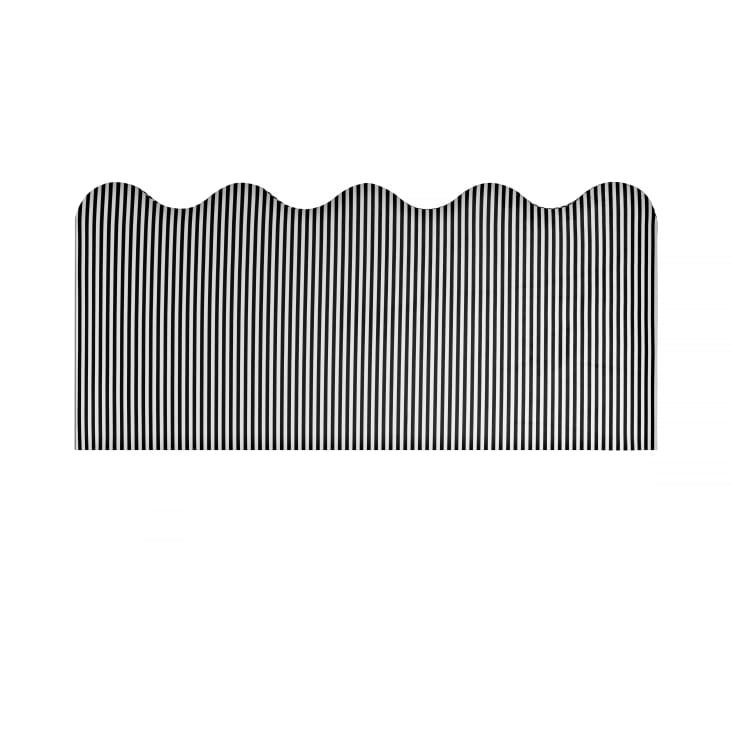 Tête de lit forme ondulée à rayures blanches et noires 160x73,5cm Wavy ...