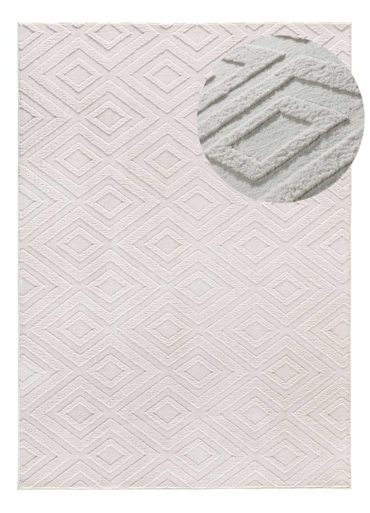 Tapis avec des textures neutres en blanc, 160x230 cm Estilo | Maisons ...