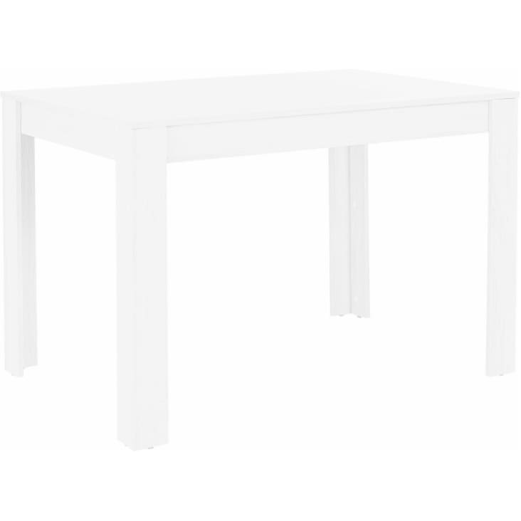 Mesa de comedor para 6 personas en efecto de madera blanca |120 Lynn ...