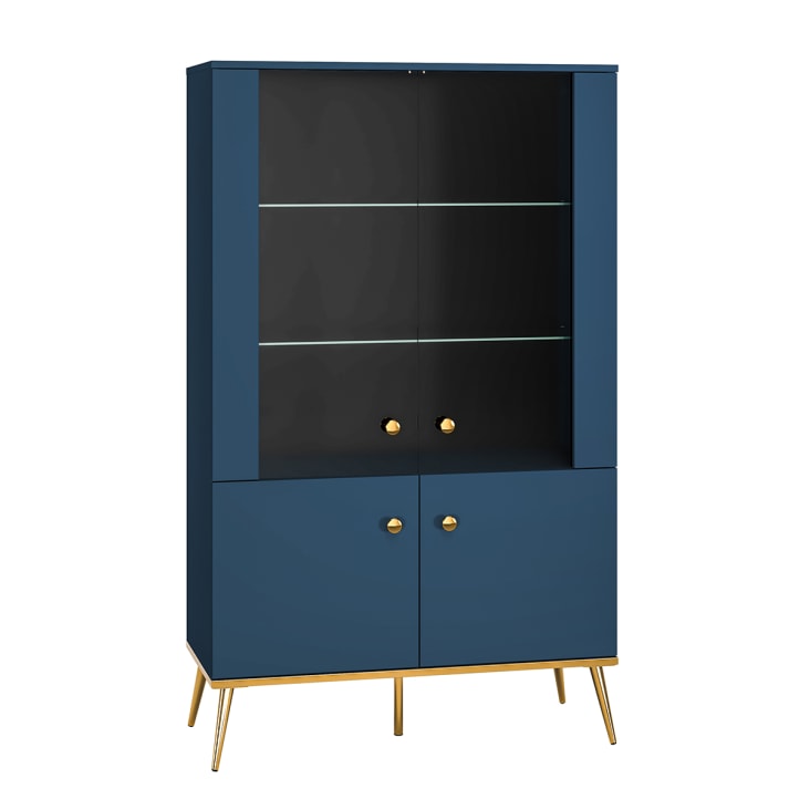 Credenza 4 ante effetto legno blu 152cm Thalia | Maisons du Monde