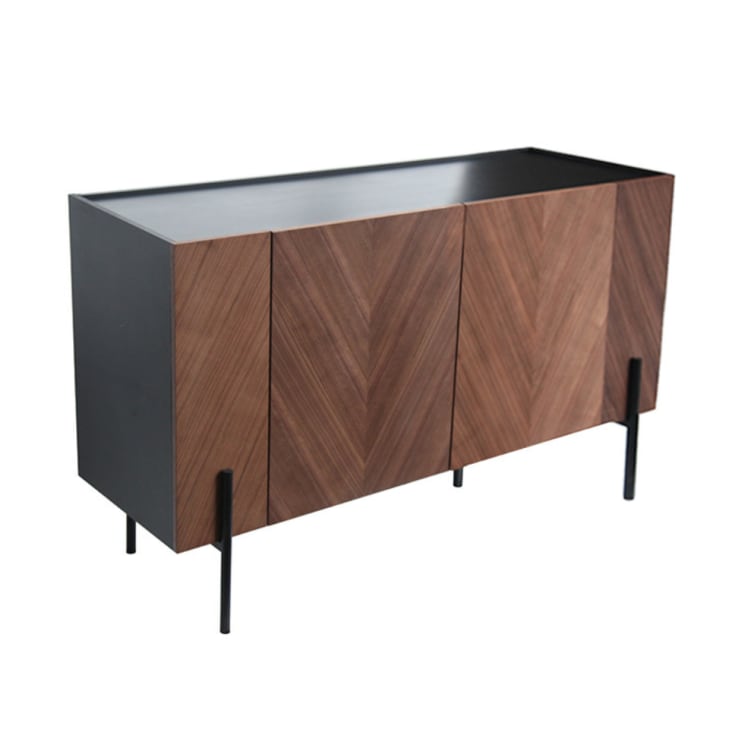 Buffet en bois vintage chevron noyer 120cm Sequoia | Maisons du Monde