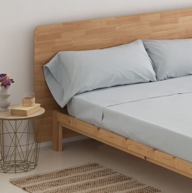 Juego de sábanas liso design azul cielo cama de 90cm Lisos design ...