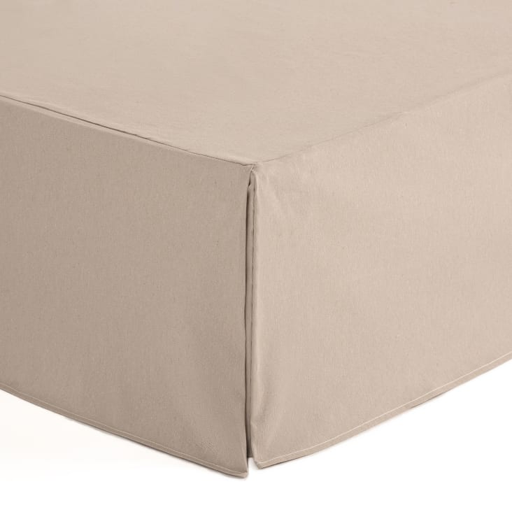 Cubre canapé algodón alto 30 cm cama 150x200 cm beige Lisos | Maisons ...