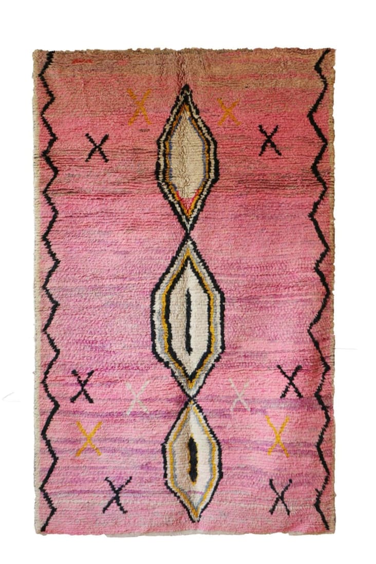 Tapis berbere marocain pure laine rose Berbere | Maisons du Monde