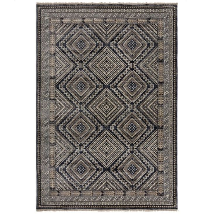 Tapis polypropylène motifs ethniques bleu 200 x 290 Babylon | Maisons ...