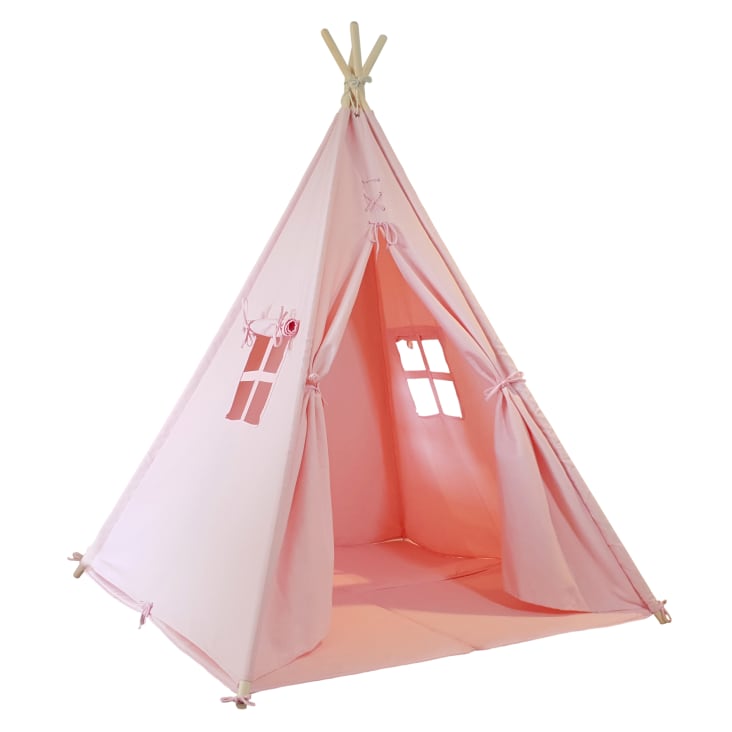 Tipi avec plancher en coton, rose, 120x120 cm Alba | Maisons du Monde