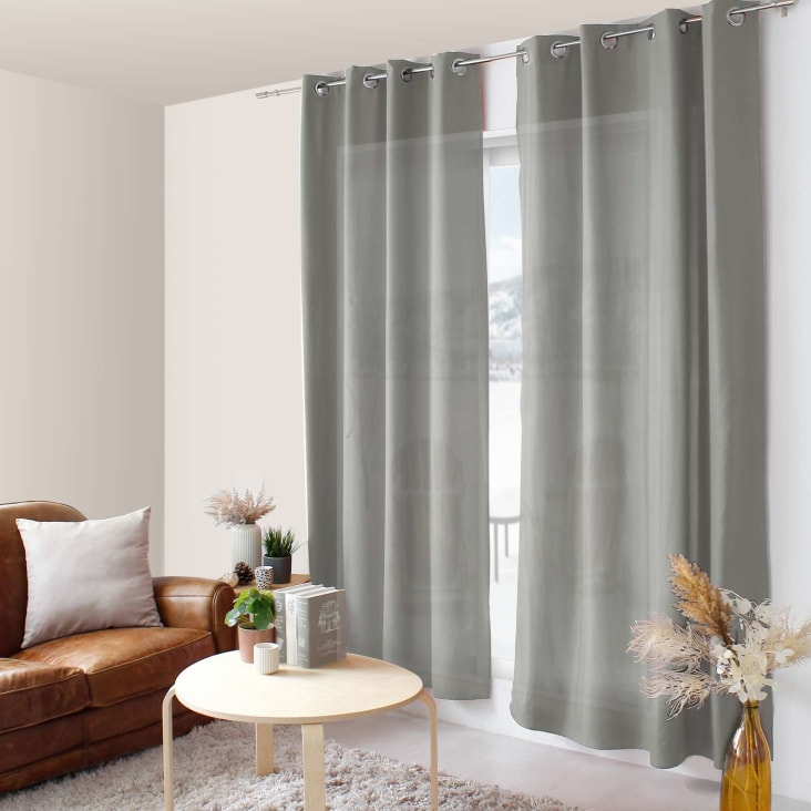Rideau gris clair 140 x 240 cm Zoé | Maisons du Monde