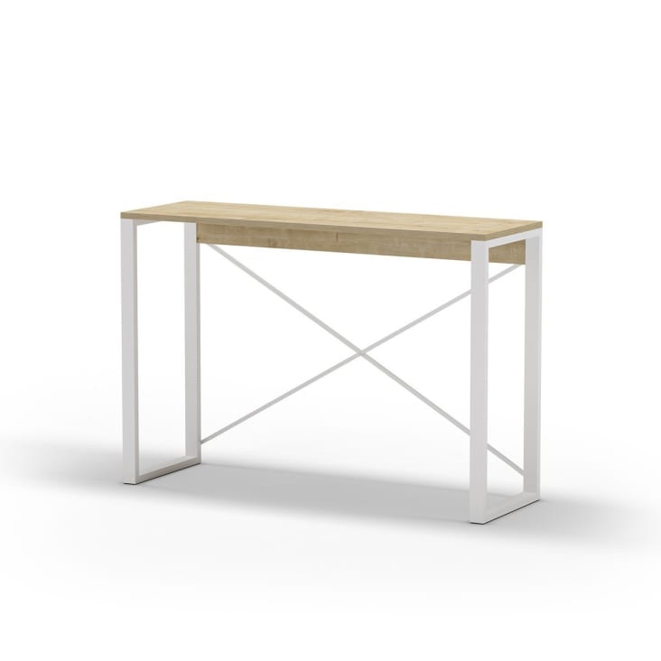 Console 110 cm - Effet Chêne et Blanc Archie | Maisons du Monde