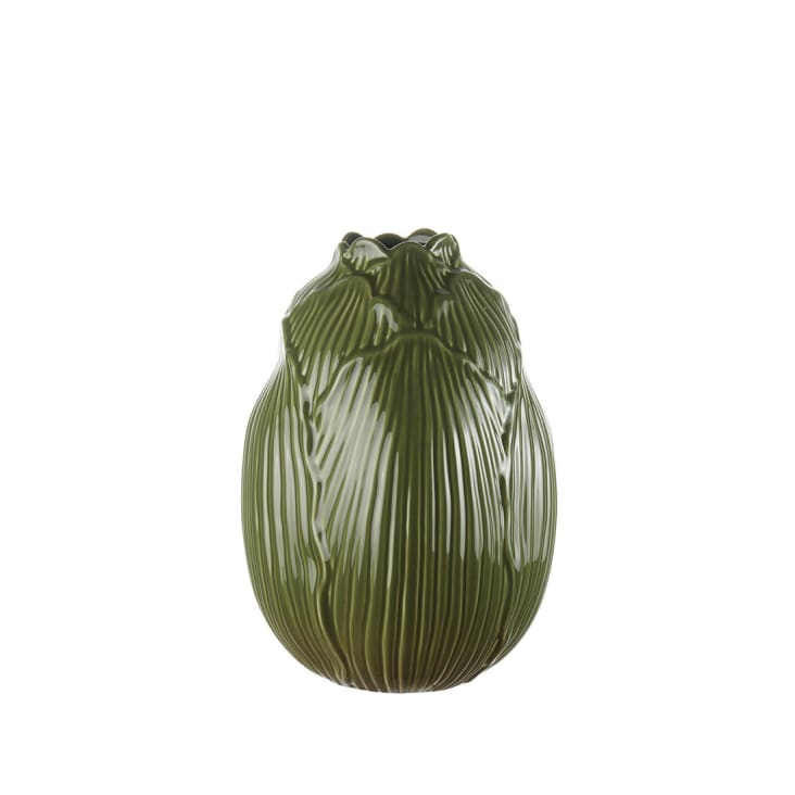 Jarrón alto en cerámica, verde, ø21x29 cm | Maisons du Monde