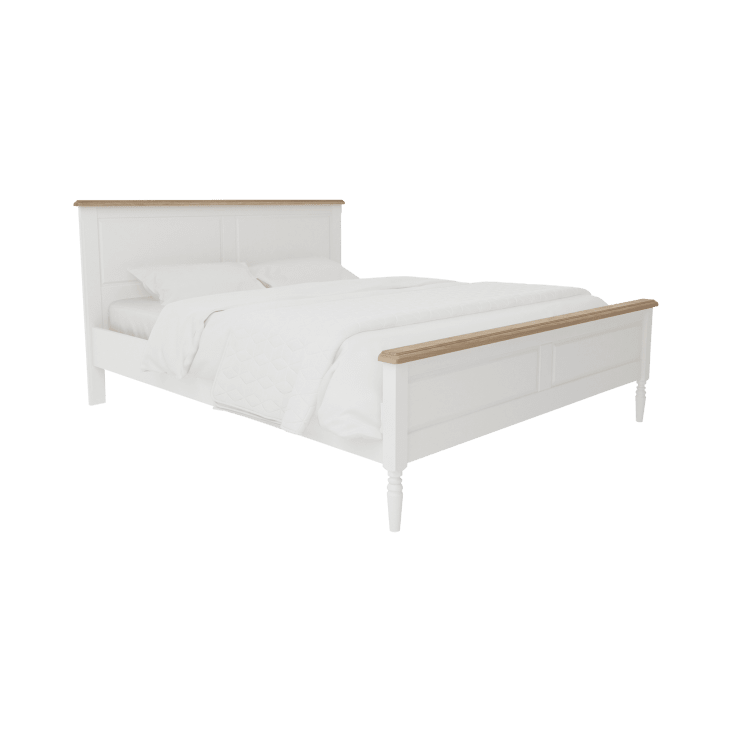 Lit Blanc Et Bois