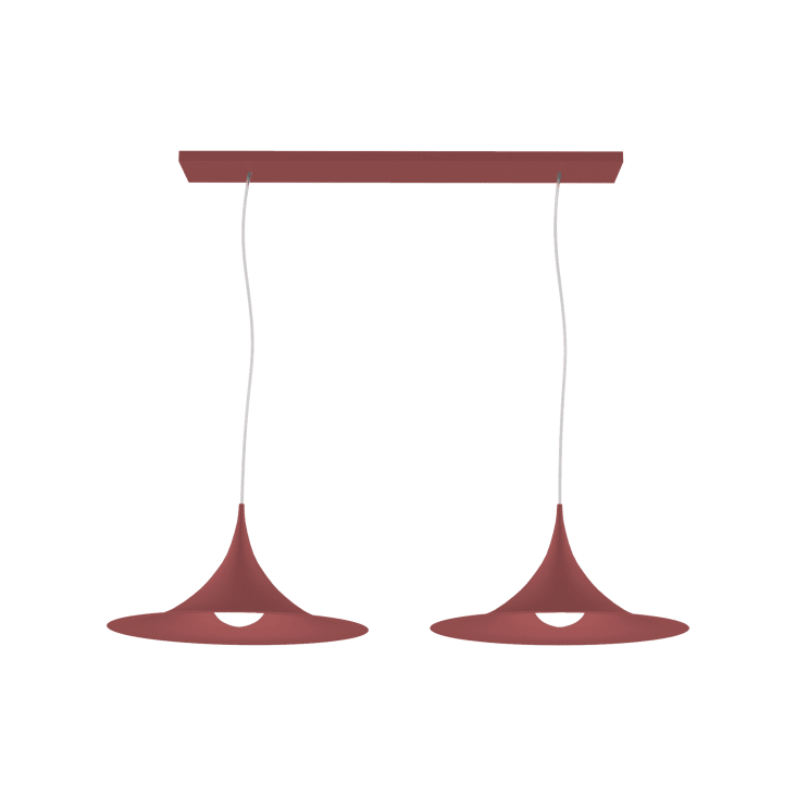 Suspension métal rouge 2x E27 Louie | Maisons du Monde