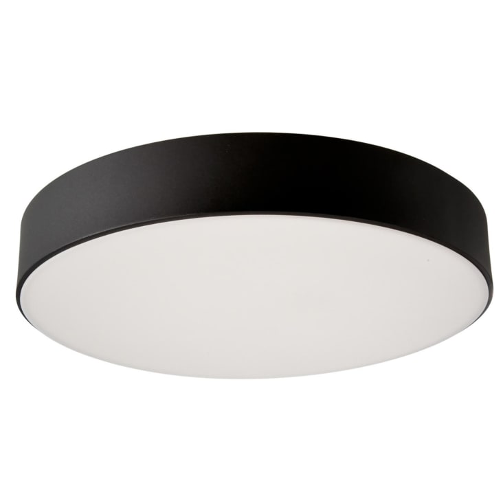 Plafoniera tonda luce LED 42W CCT lampada dimmable metallo nero Ø 40cm ...