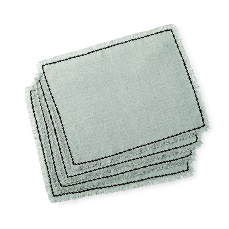 Manteles individuales (x4) verde celadón / negro 35x45 Gabriel ...