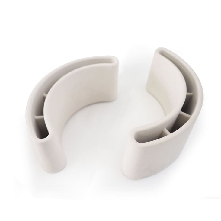 Set di 2 portamatite in cemento bianco Parenthese | Maisons du Monde