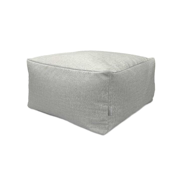 Puff desenfundable de algodón 50x50x25 cm gris | Maisons du Monde