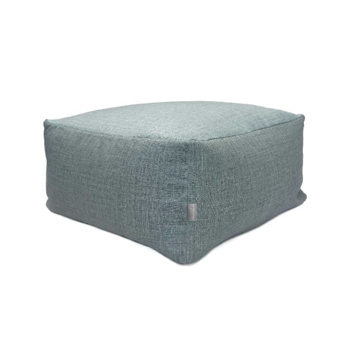Puff desenfundable de algodón 50x50x25 cm azul | Maisons du Monde