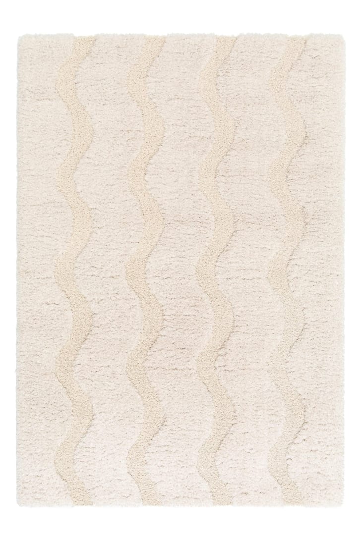 Tapis shaggy ultra doux et facile à entretenir beige 120 x 170 Pemberley | Maisons du Monde