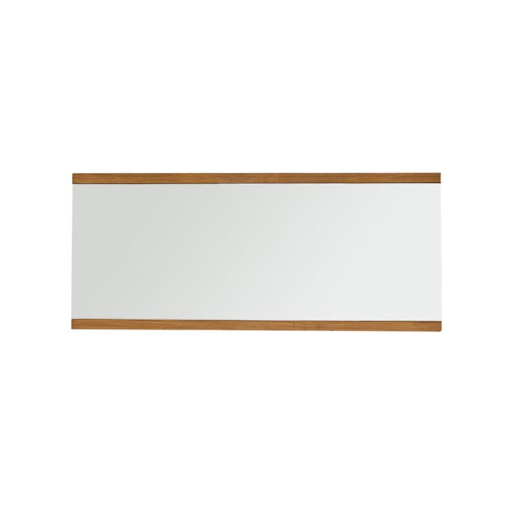 Espejo rectangular de madera de teca recuperada de 140 cm Nahele ...