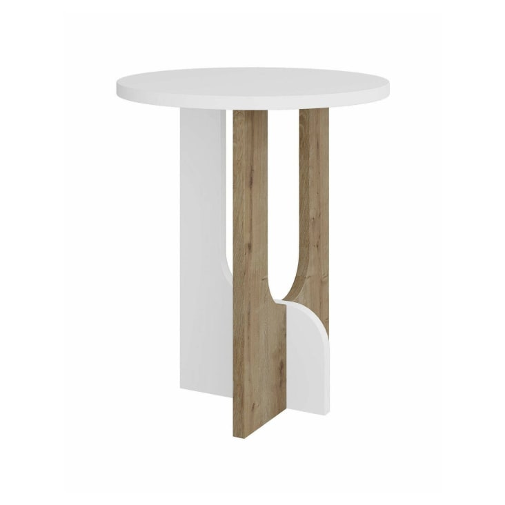 Table basse effet bois beige blanc 40x40 cm Dpa | Maisons du Monde
