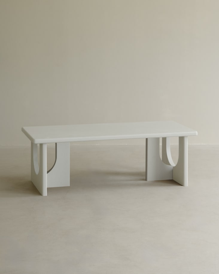 Table basse en microciment 120x50cm Lua | Maisons du Monde