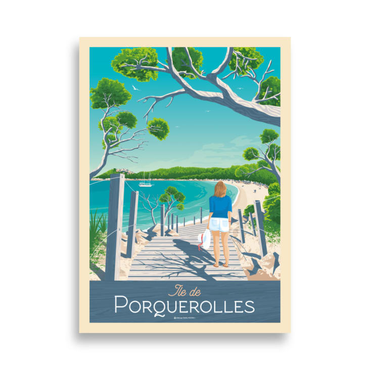 Affiche Ile de Porquerolles - Côte d'Azur 30x40 cm | Maisons du Monde