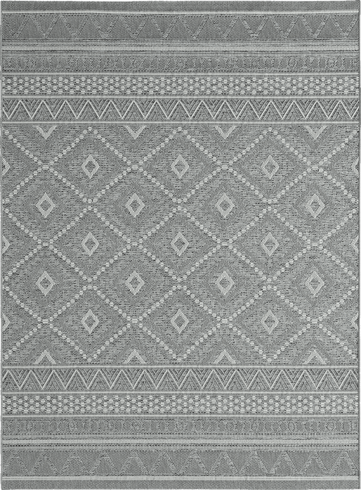 Tapis extérieur intérieur cuisine plate terrasse, gris, 120 x 160 cm ...