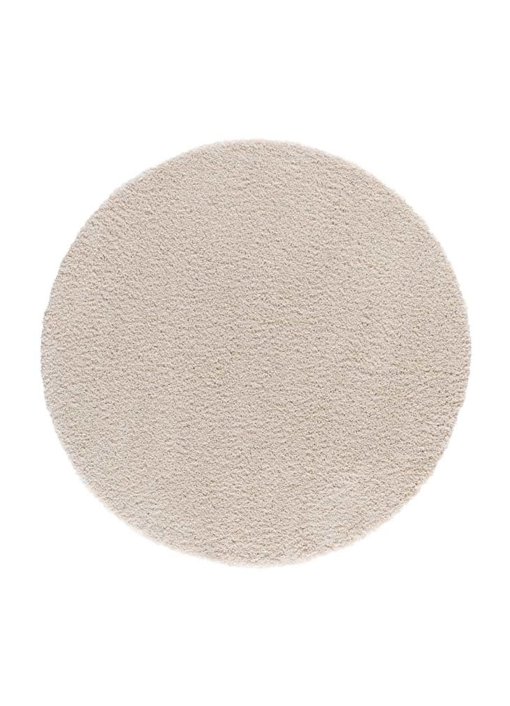 Alfombra redonda shaggy blanco 130x130 cm Norge | Maisons du Monde