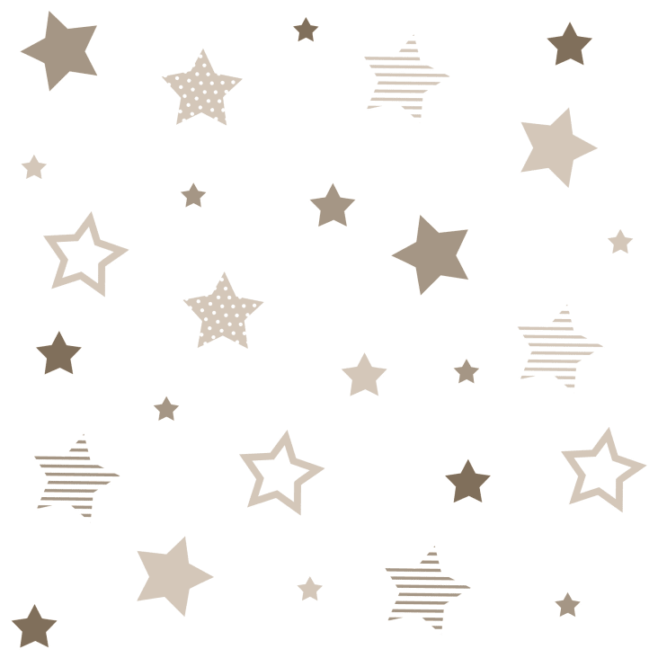 Wandsticker Sternen Beige für Kinderzimmer Mondo di stelle | Maisons du ...