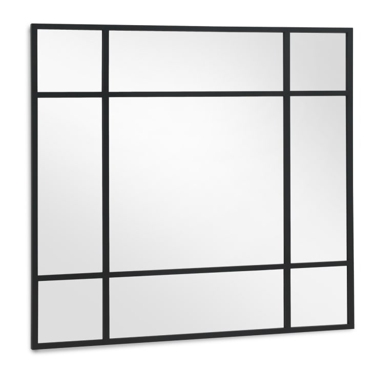 Espejo cuadrado 120x120 estructura metal negra | Maisons du Monde