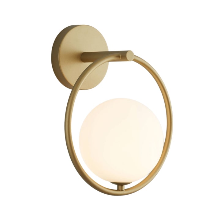 Applique metallo e vetro bianco e oro H 30 cm Steya | Maisons du Monde