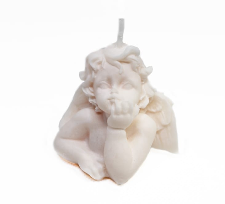 Lote de 6 velas ángel rosa alt. 5 | Maisons du Monde