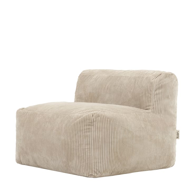 Puf sillón modular de pana beige Zen | Maisons du Monde