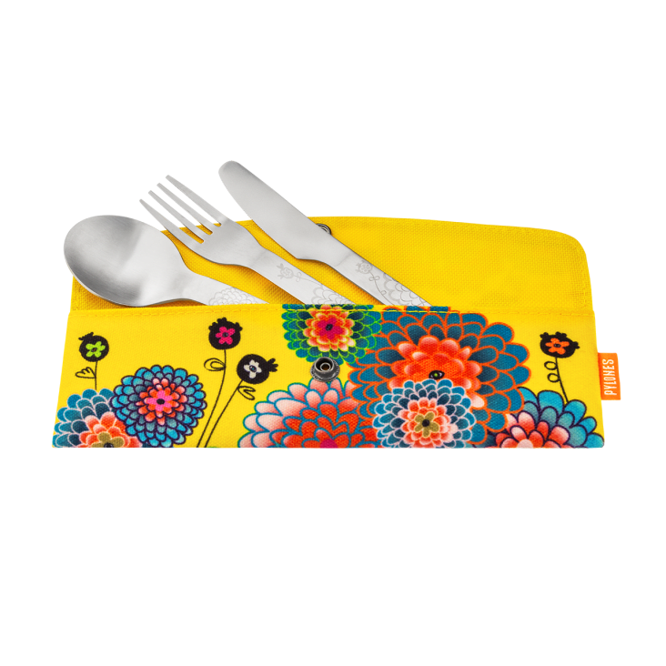 Juego de cubiertos amarillo acero inoxidable 19 x 0 x 6 cm Delice cut ...