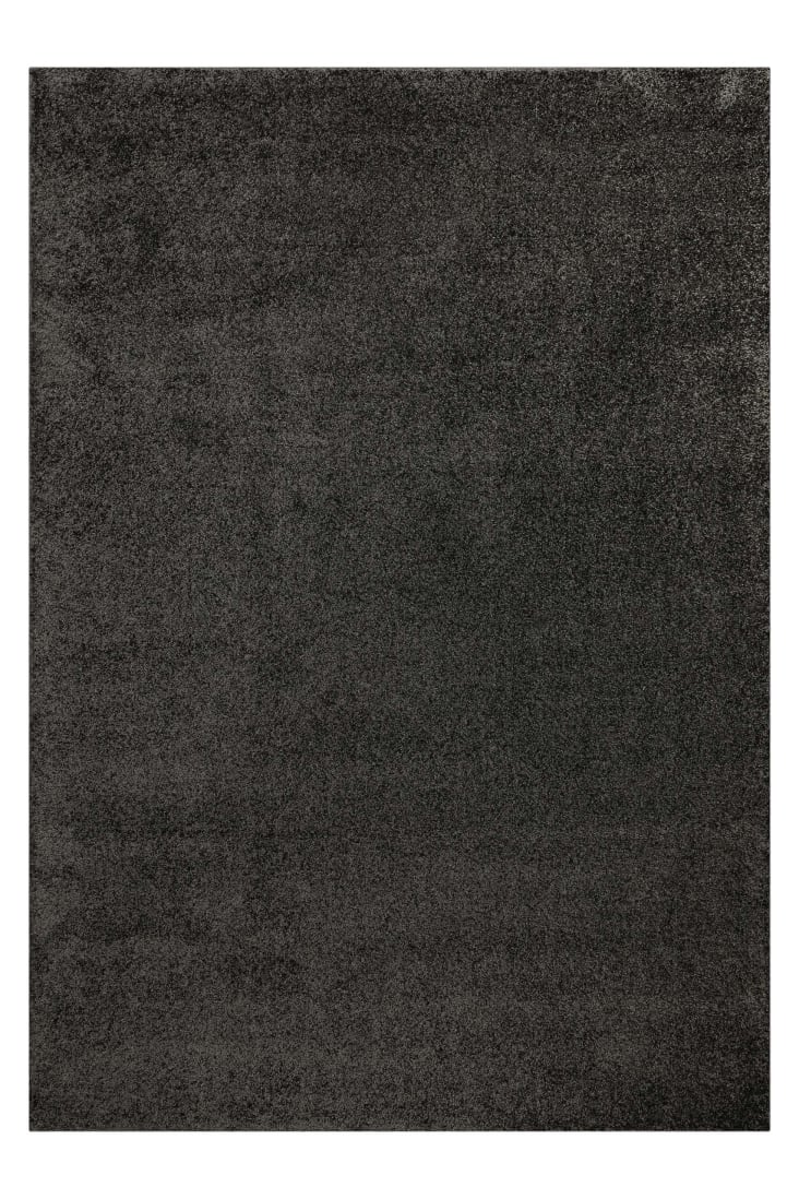 Alfombra lisa de pelo raso antracita de alta densidad 140x200 Whog ...