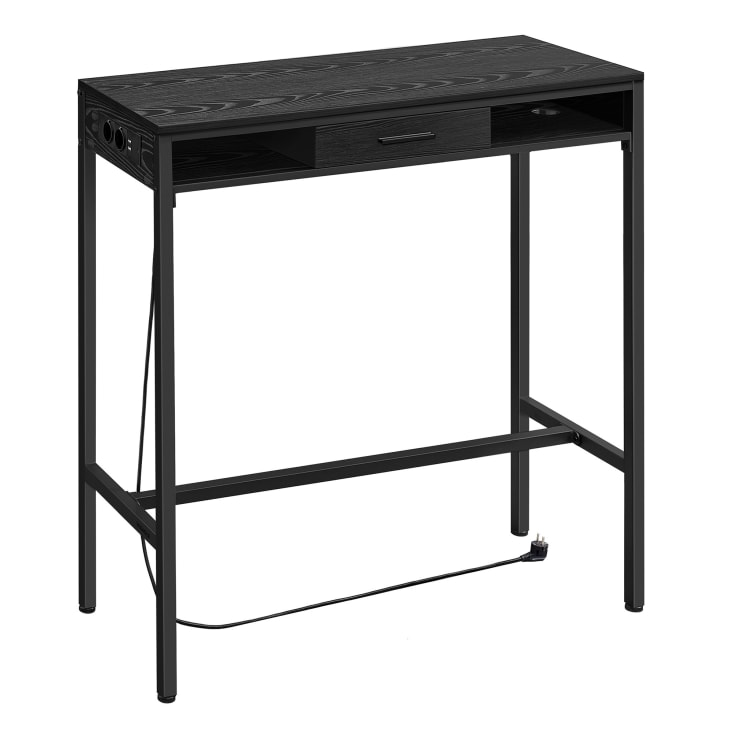 Tables à dîner avec multiprise 40 x 99,8 x 104,6 cm noir | Maisons du Monde